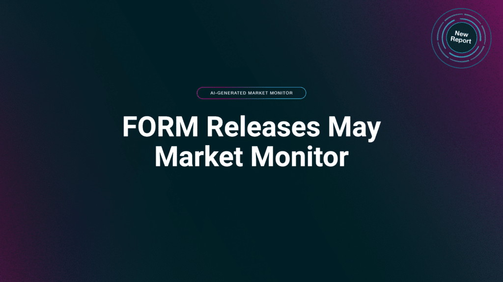 FORM Market Monitor Reveals Shifts in Shelf Share Since April
